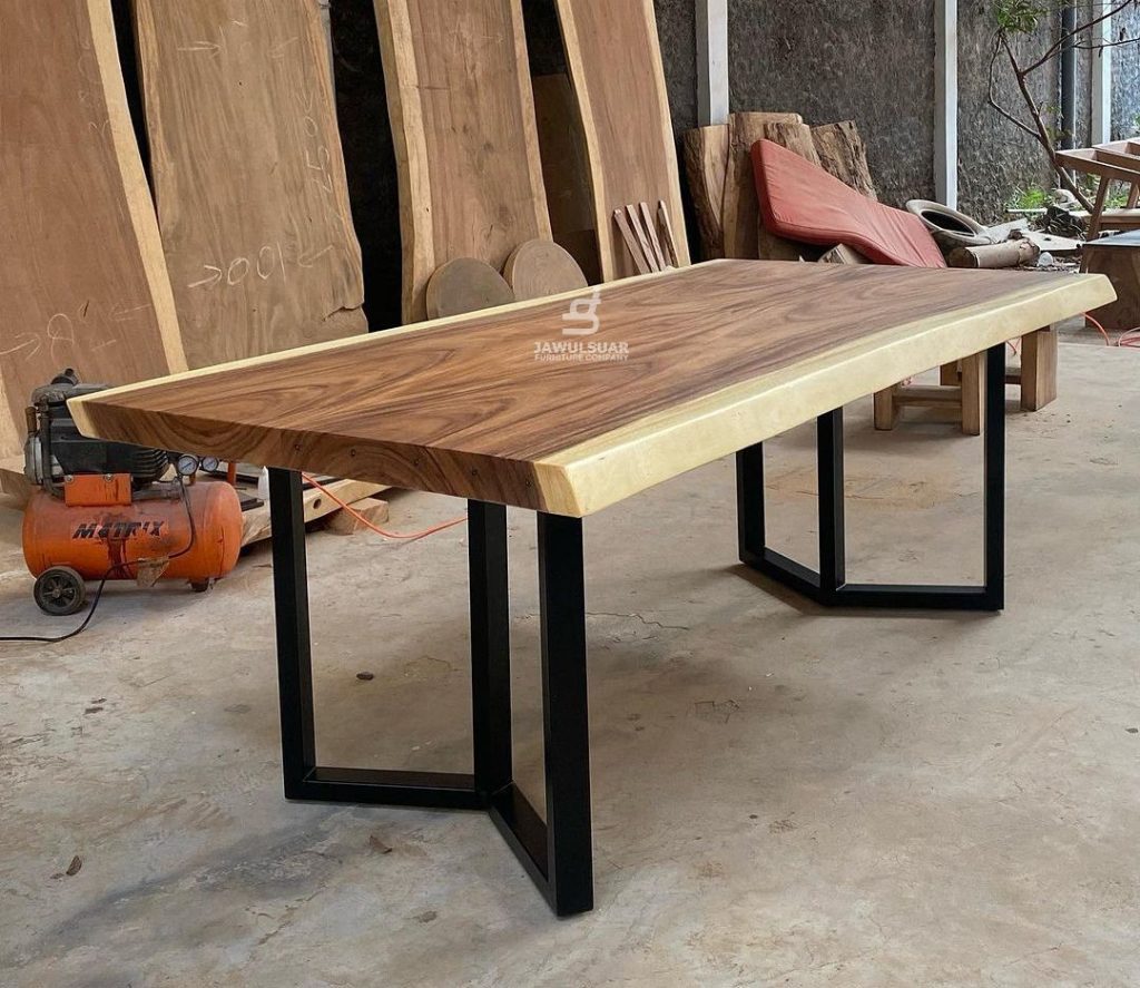 Live Edge Dining Table Metal Legs